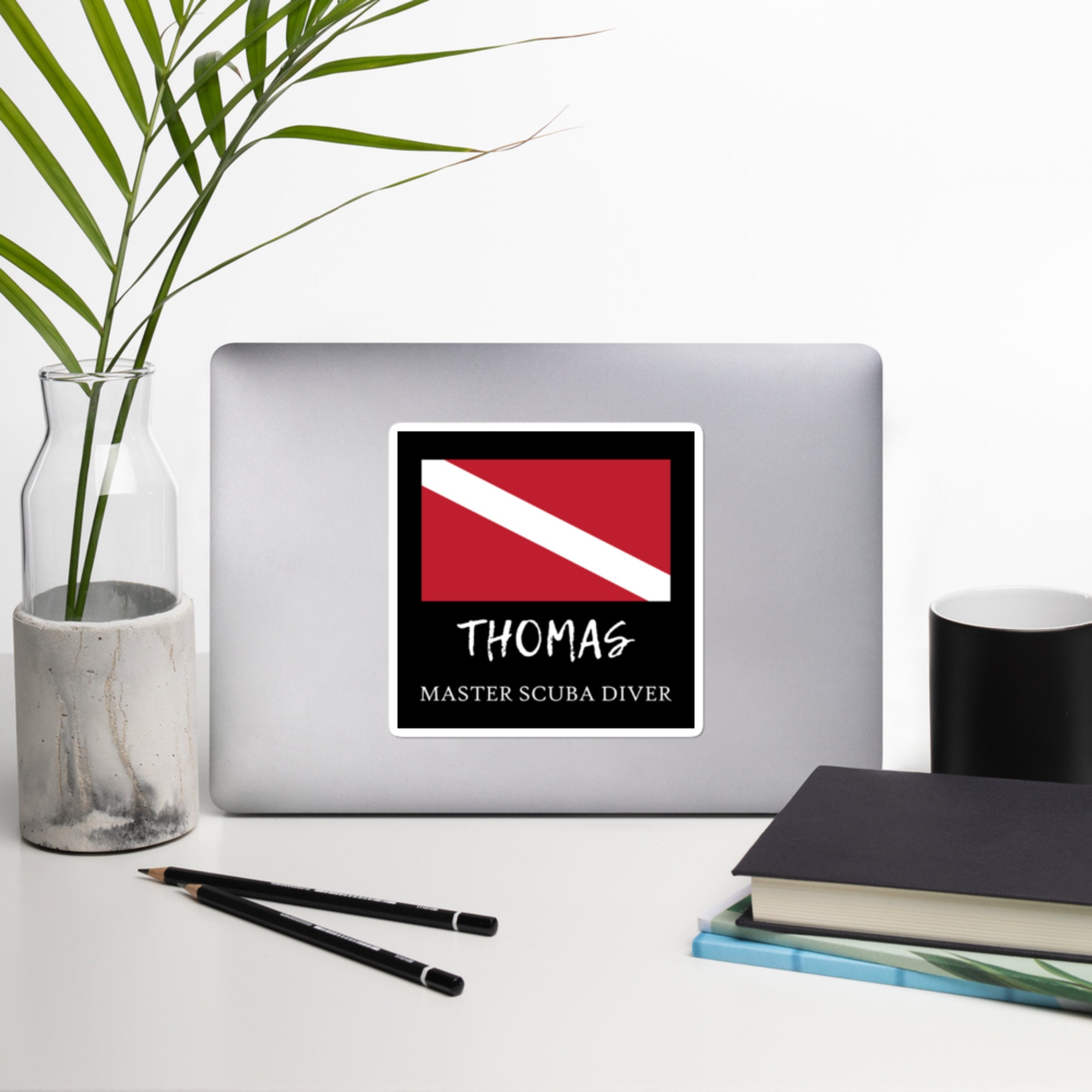 Custom Name Master Scuba Diver Sticker Scuba Diving Sticker | Etsy
