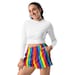 Athletic Striped Rainbow Shorts, Pride Festival Shorts, LGBT Fitness ...