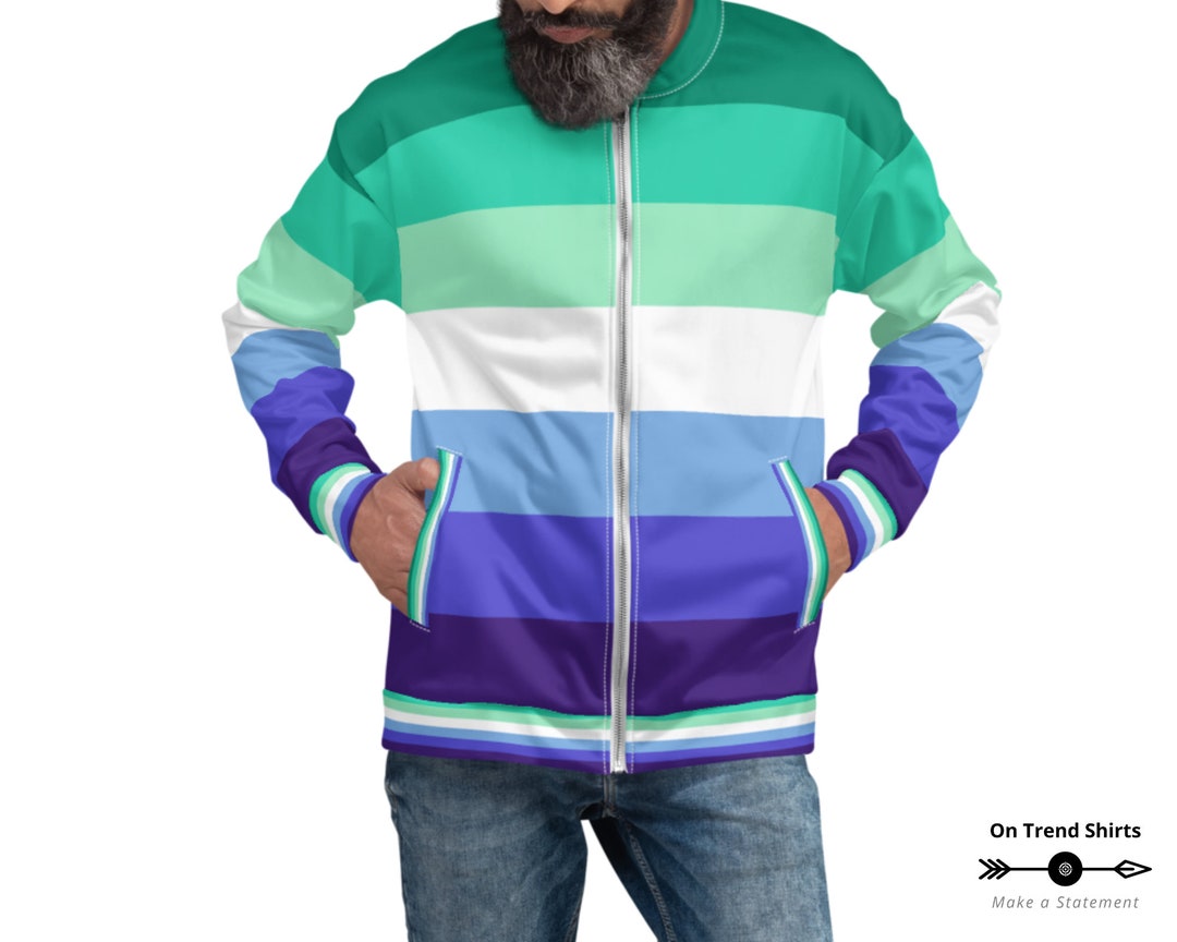 MLM Flag Jacket, Gay Male Pride Jacket, Lightweight MLM Pride Bomber ...