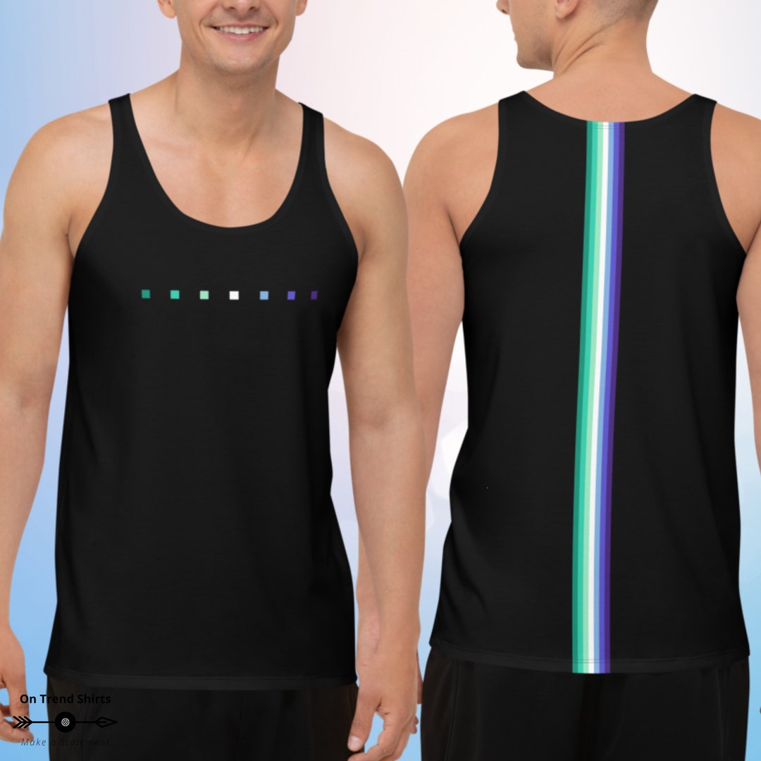 MLM Flag Tank Top, MLM Pride March Wear, Gay MLM Flag Pride Parade ...