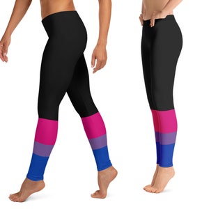 Bisexual Leggings, Bi Pride Leggings, Bisexual Pride Flag Workout ...