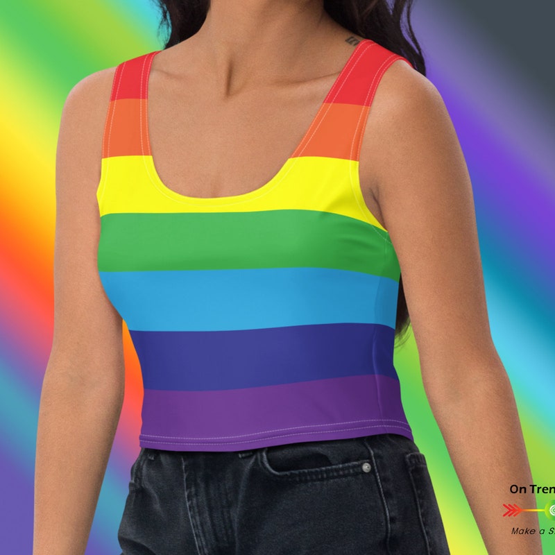 Rainbow Crop Top - Etsy