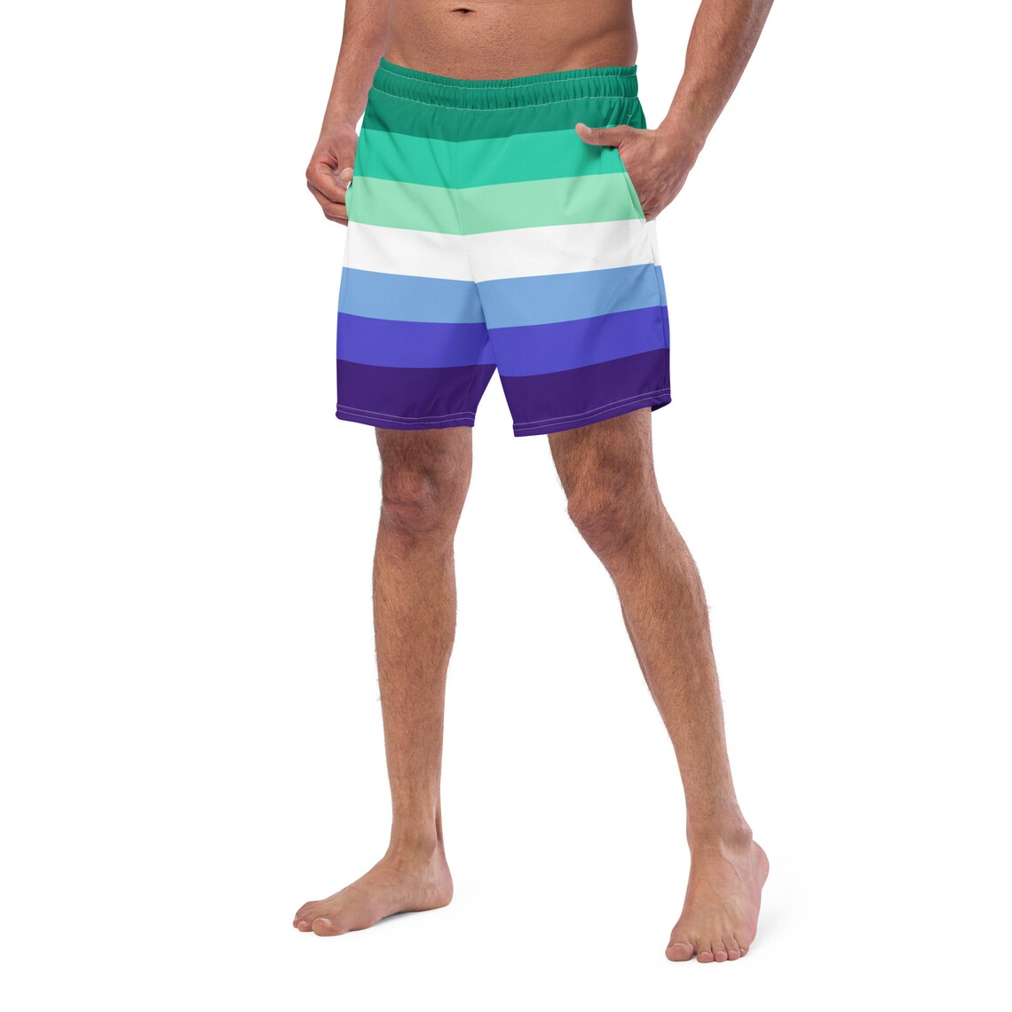 2xs - 6xl MLM Flag Swim Trunks, Gay Male Pride Swimwear, MLM Pride ...