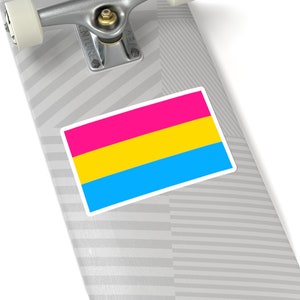 Pansexual Flag Sticker, Pansexual Pride Laptop Stickers, Pan Pride Flag ...