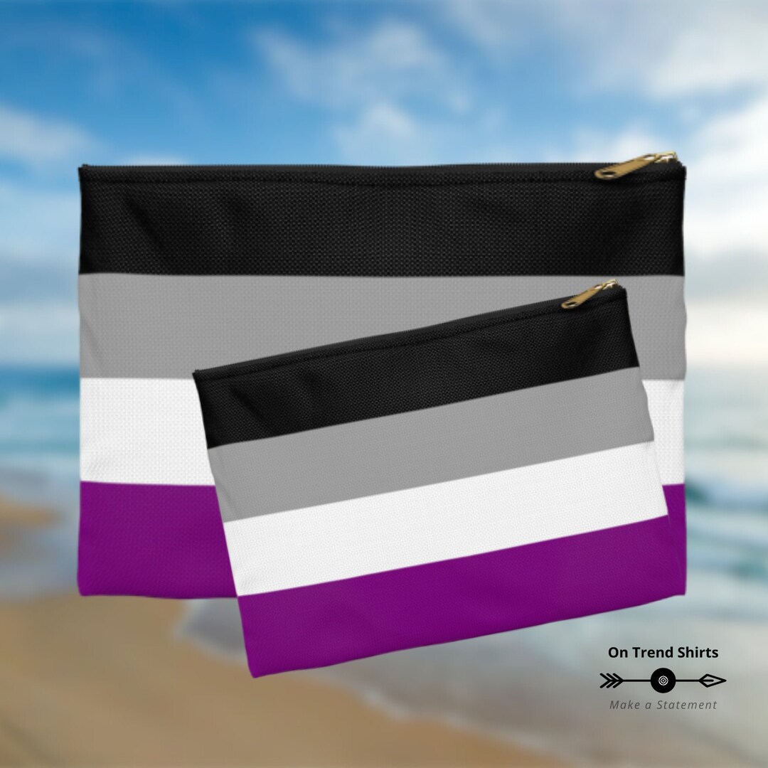 Sac à glissière Asexual Flag, sac de maquillage Ace Pride, sac ...