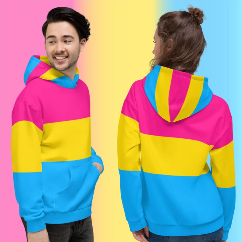 Pansexual Pride Flag Hoodie, Pan Pride Pullover Hoodie, Pansexual ...