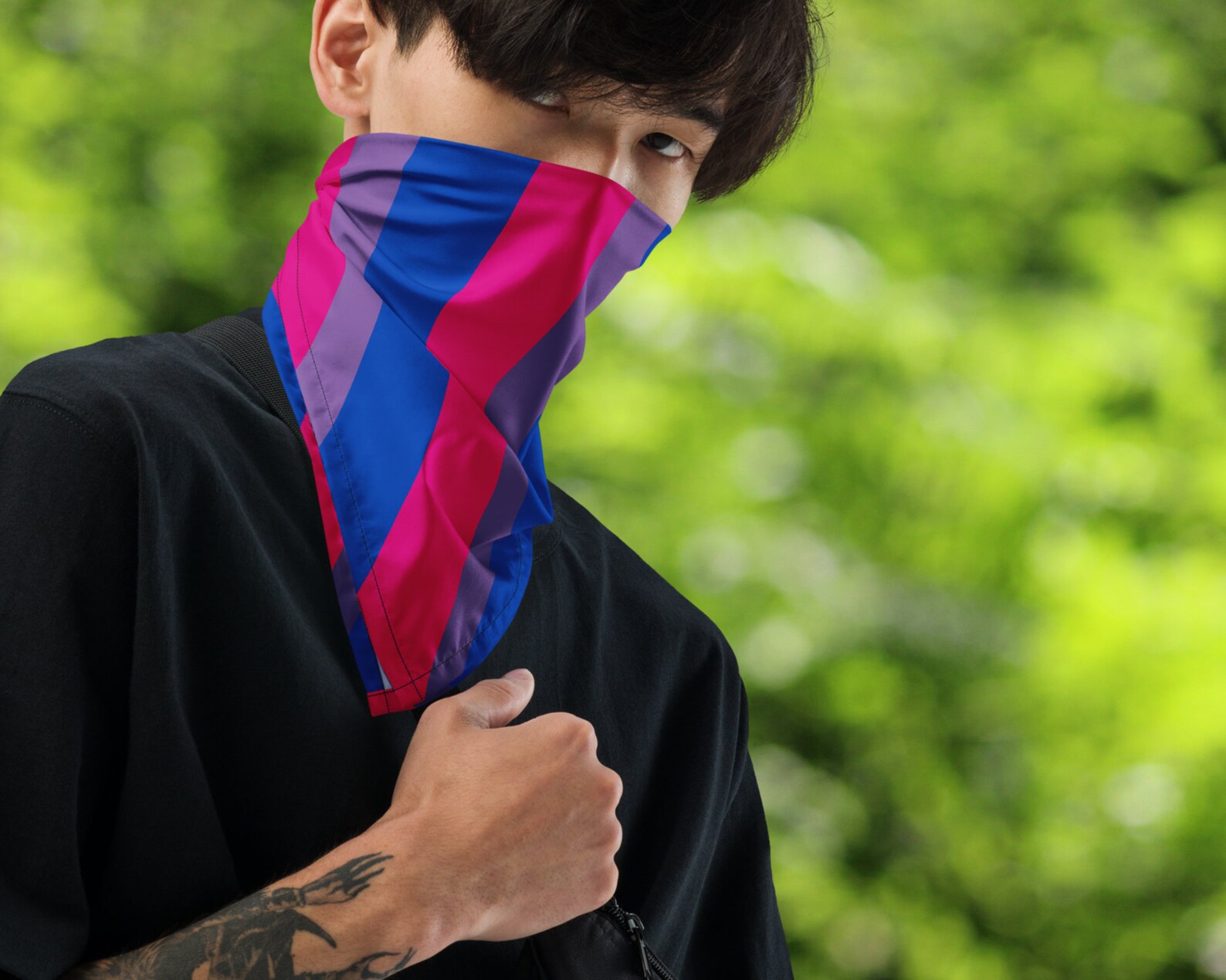 Square Bisexual Bandana, Bi Pride Scarf, Bisexual Pride Dog Bandana ...