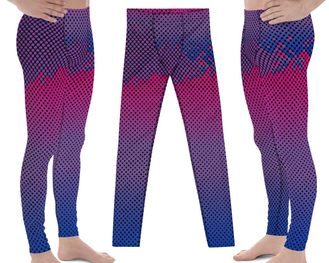 Distressed Bisexual Flag Mens Leggings, Cool Bi Pride Meggings ...