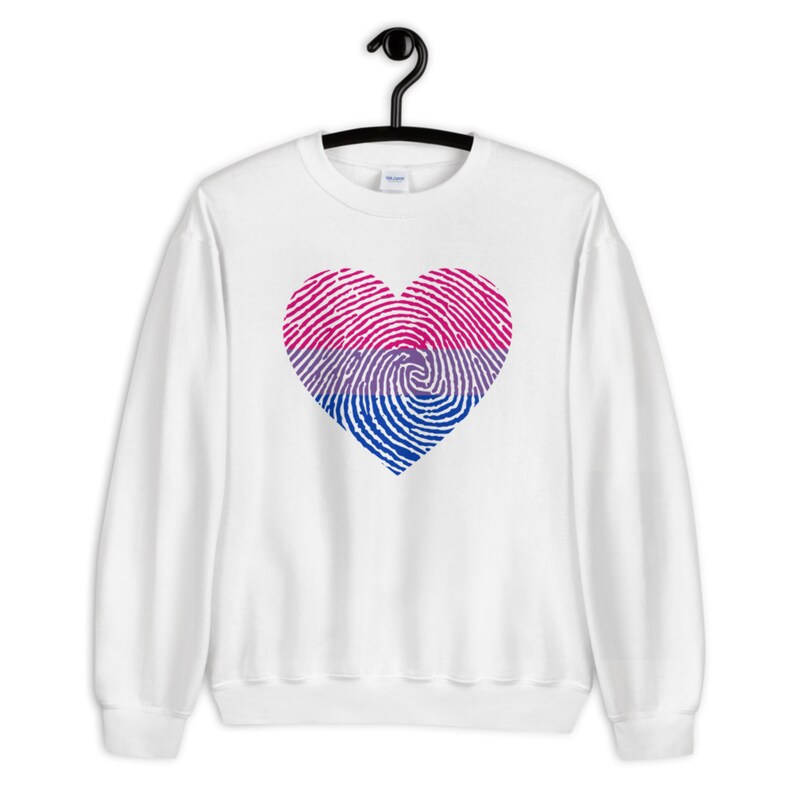 Bisexual Heart Sweatshirt, Bisexual Sweater, Bisexual Clothing ...
