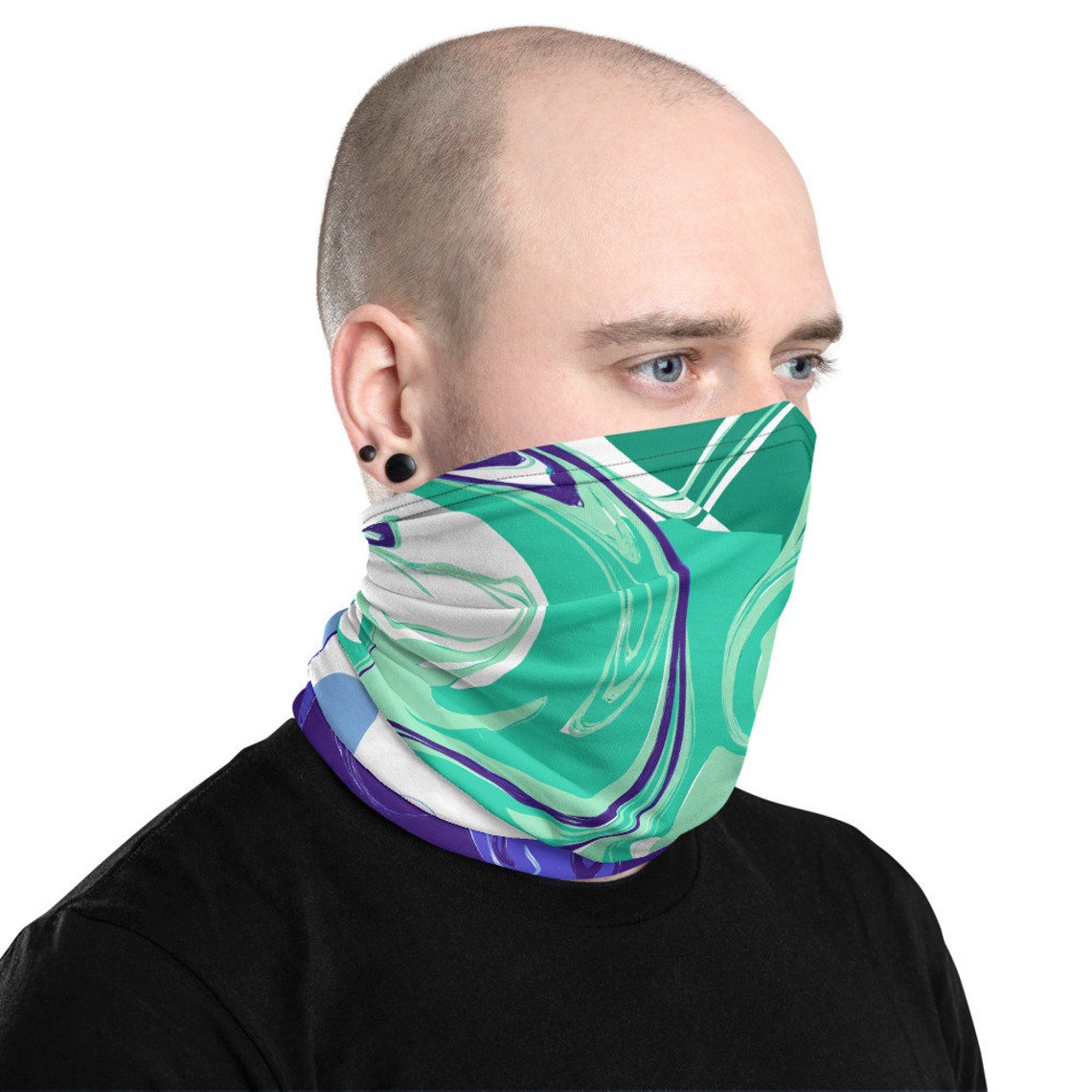 MLM Pride Neck Gaiter Blue Gay Flag Tube Scarf Male Pride - Etsy