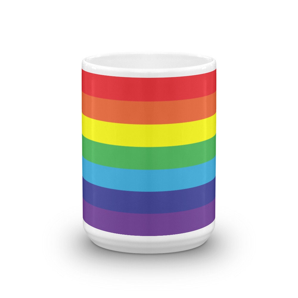 Rainbow Flag Mug Rainbow Pride Mug Rainbow Mug LGBTQ Pride | Etsy