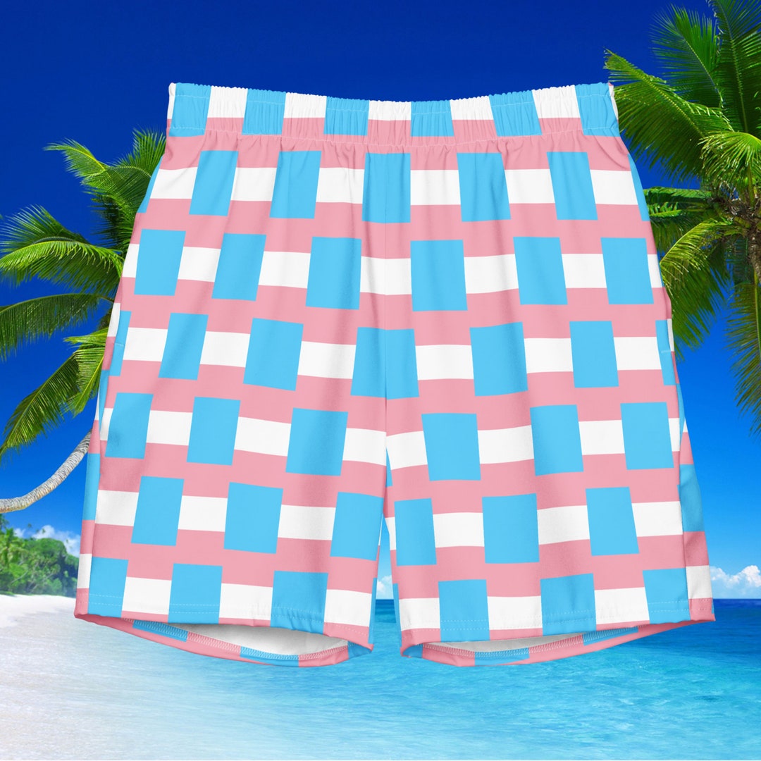 2xs - 6xl Transgender Swim Trunks, Transgender Pride Swim Shorts, Trans ...