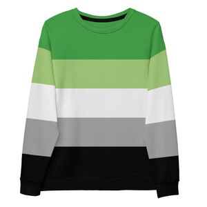 Aromantic Flag Sweater, Aromantic Sweatshirt, Aromantic Clothes ...