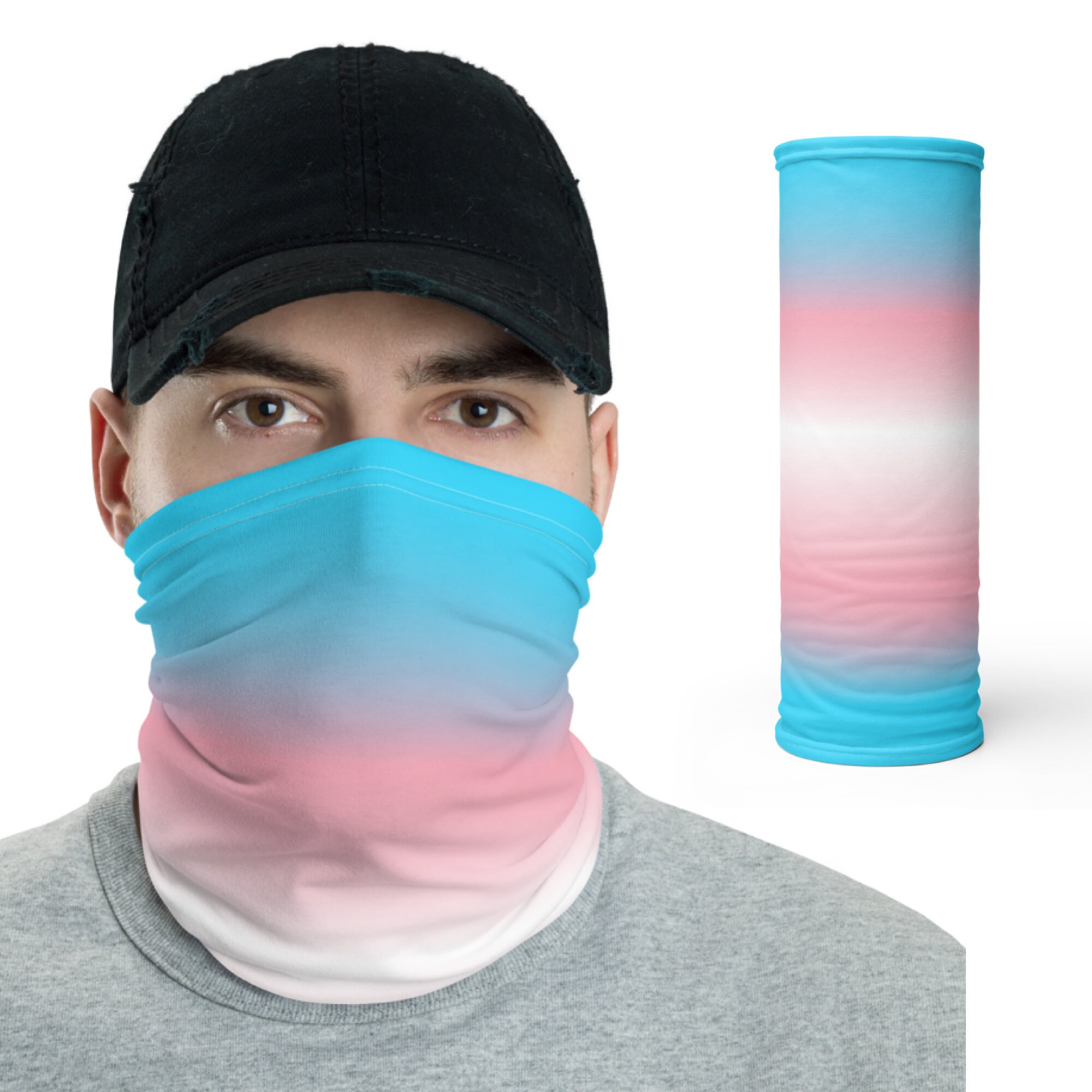 Trans Pride Scarf Trans Scarf Trans Pride Flag Tube Scarf | Etsy