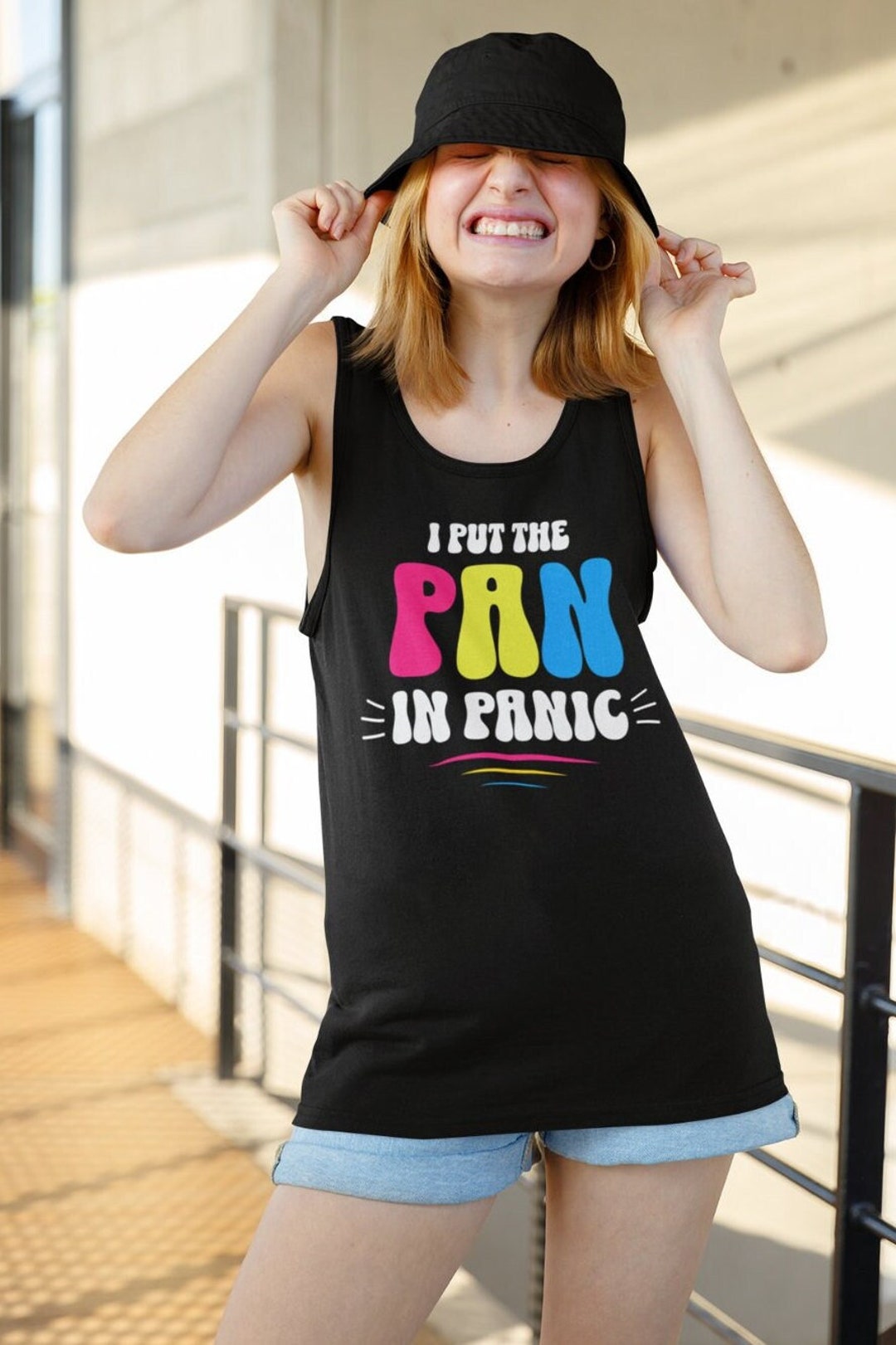 I Put the PAN in Panic, Pansexual Tank Top, Pan Pride Tee, Pansexual ...