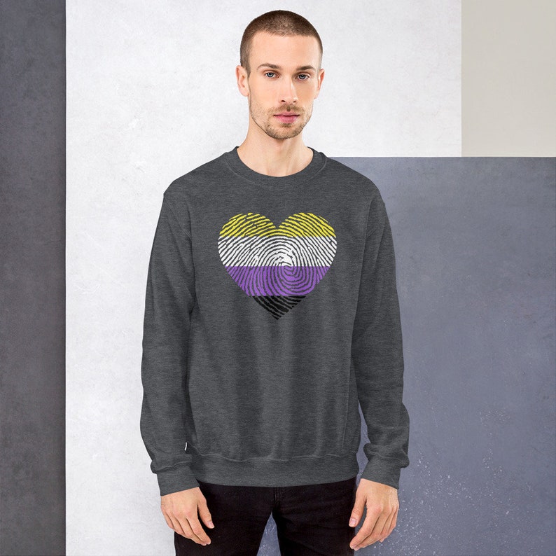 Non Binary Pride Sweatshirt, Nonbinary Flag Sweater, Enby Jumper ...