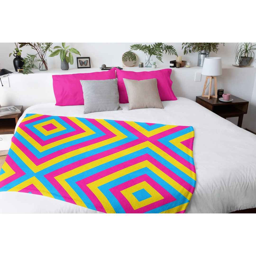 Pansexual Pride Flag Throw Blanket for Sofa, Bed or Porch, Pan Pride ...