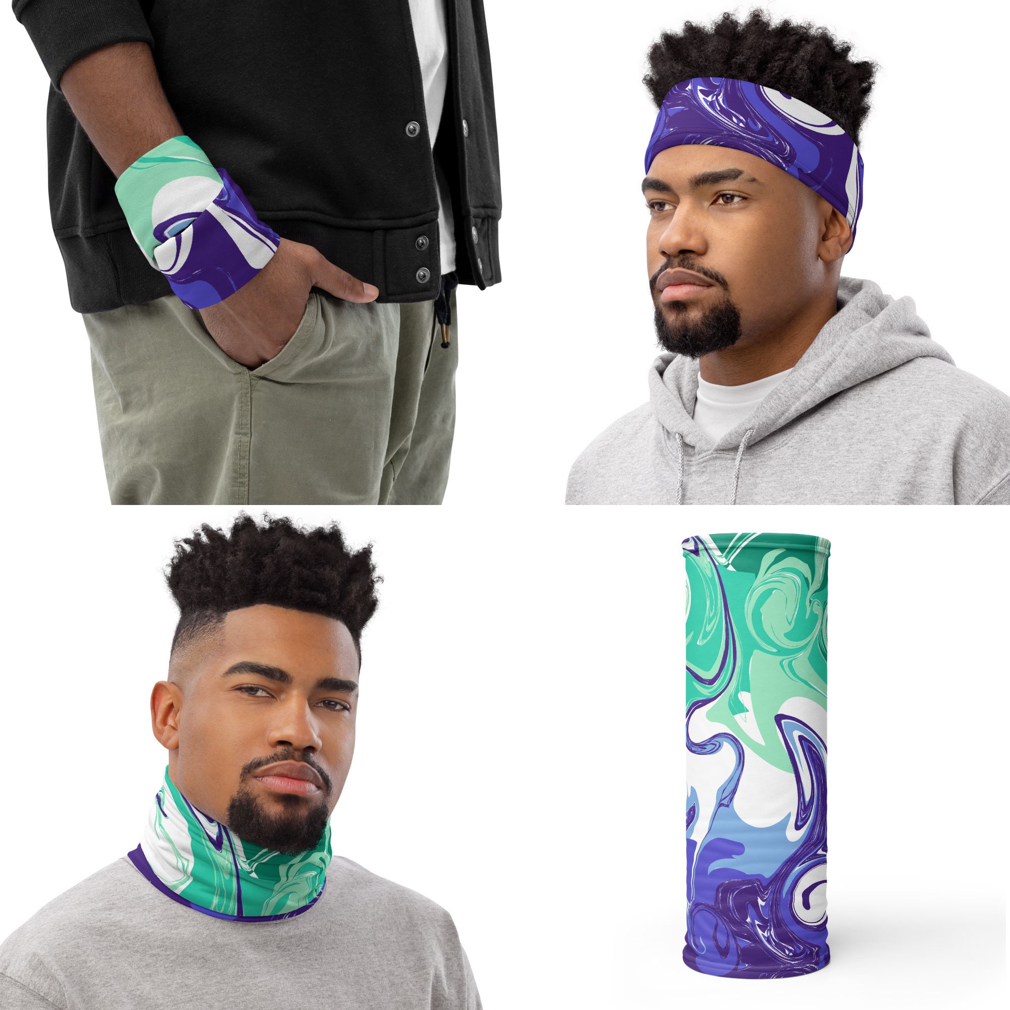 MLM Pride Neck Gaiter Blue Gay Flag Tube Scarf Male Pride | Etsy