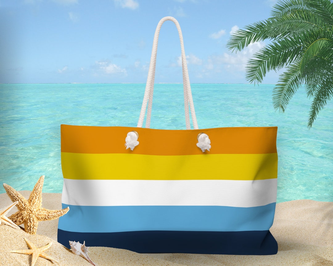 Aroace Sunset Flag Weekender Bag, Aro Ace Flag Beach Bag, Arocace Pride ...