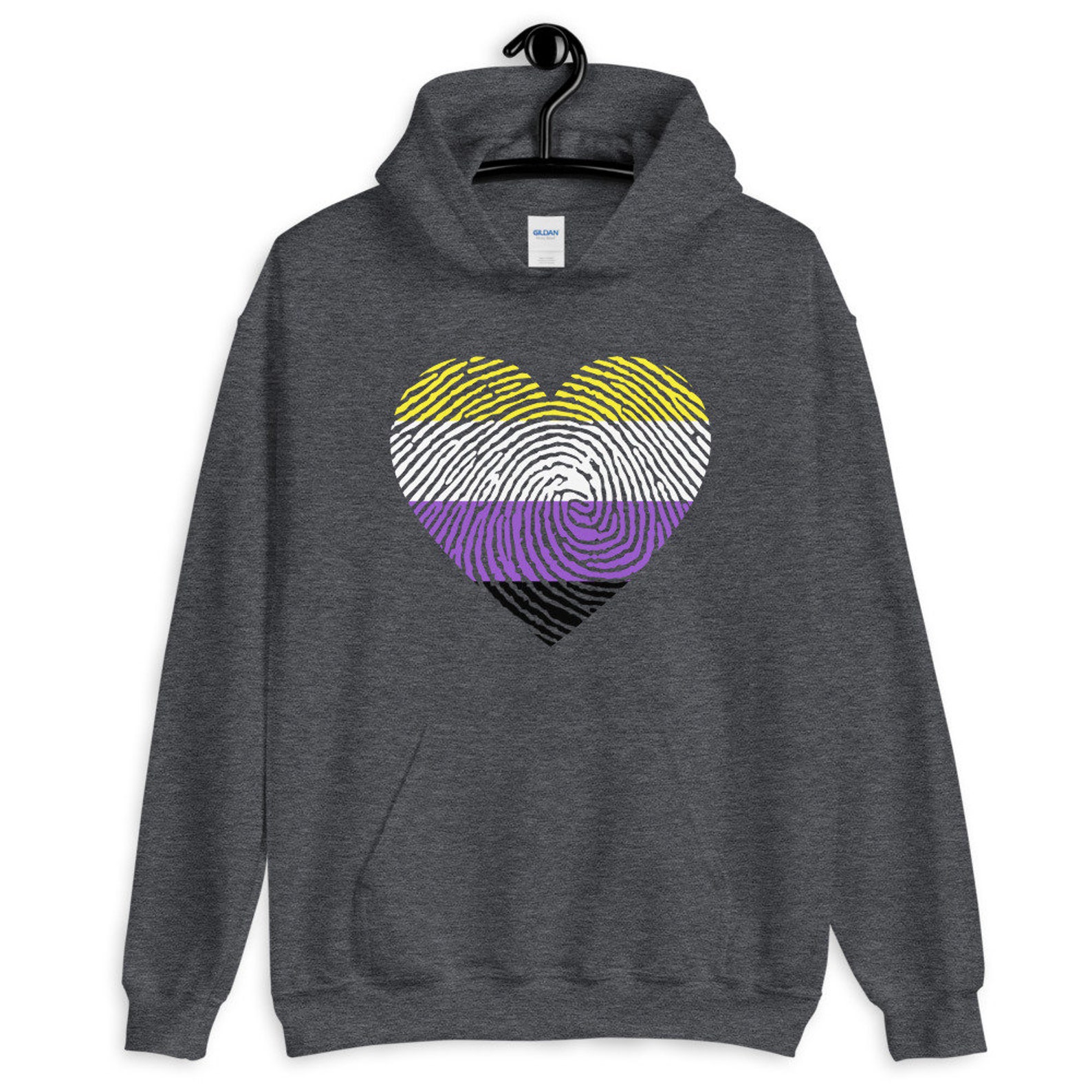 Non Binary Hoodie, Nonbinary Flag Sweatshirt, Nonbinary Hoodie, Enby ...