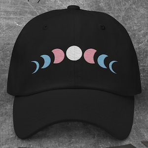 Embroidered Trans Hat, Subtle Transgender Hat, Celestial Transgender ...