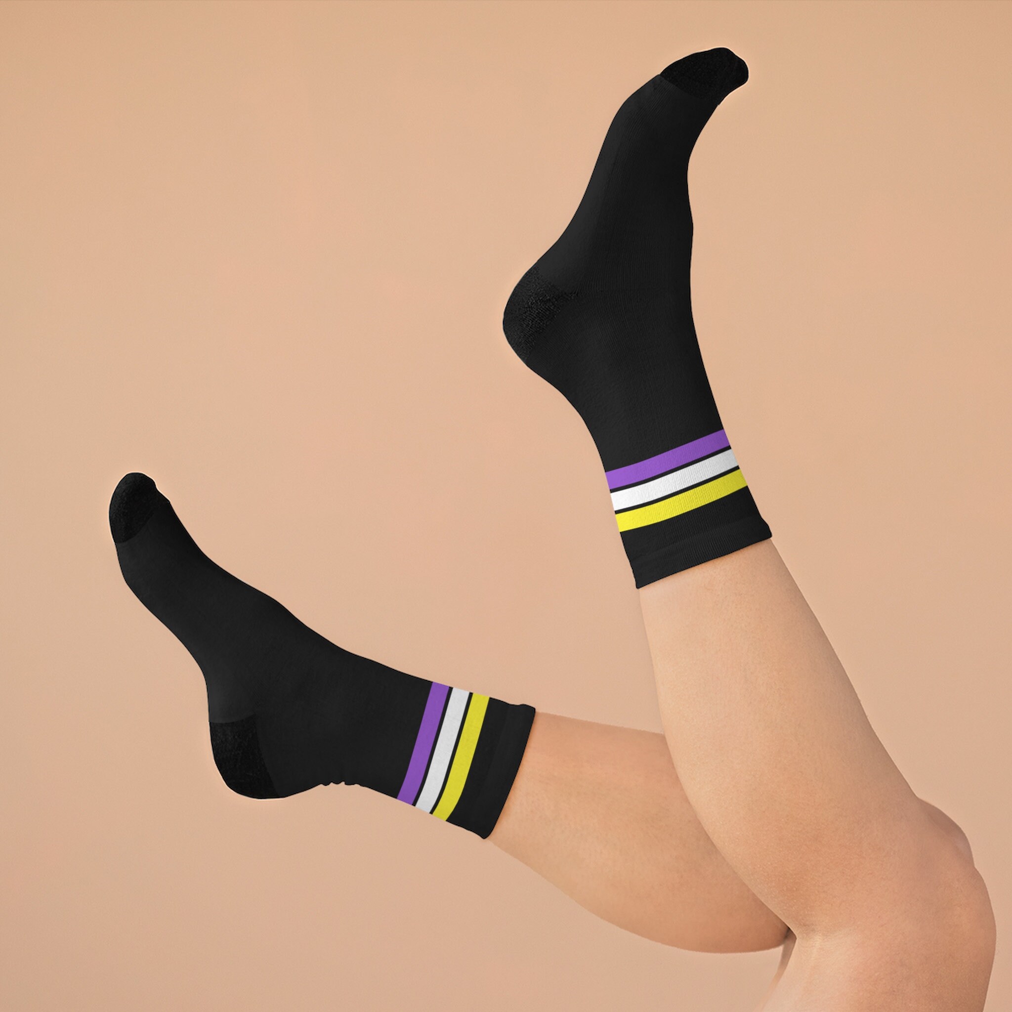 Non Binary Pride Socks Striped Non Binary Flag Socks - Etsy