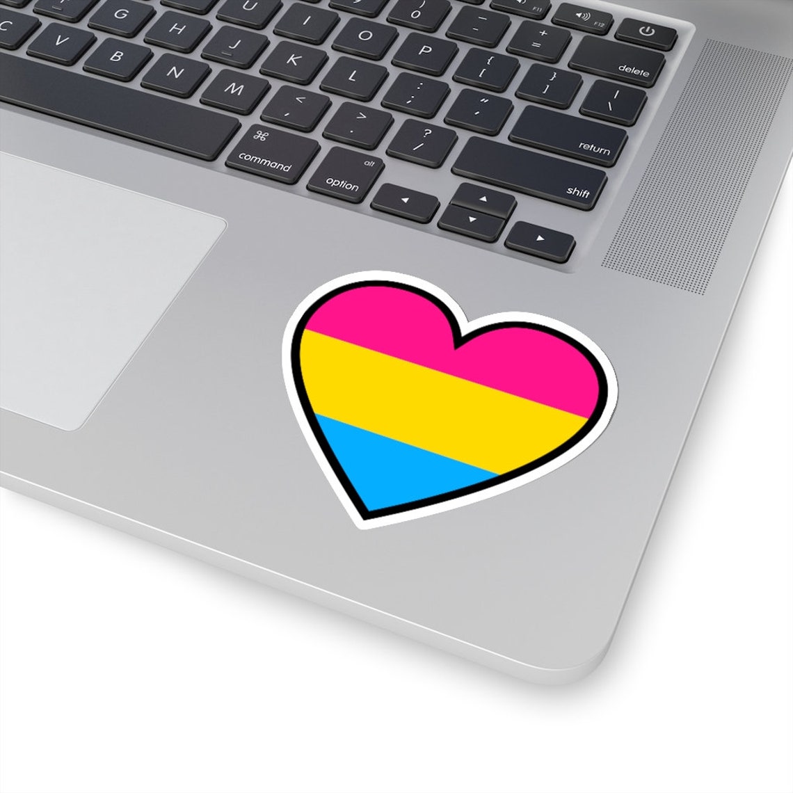 Pansexual Sticker Pan Pride Heart Sticker Queer Laptop | Etsy