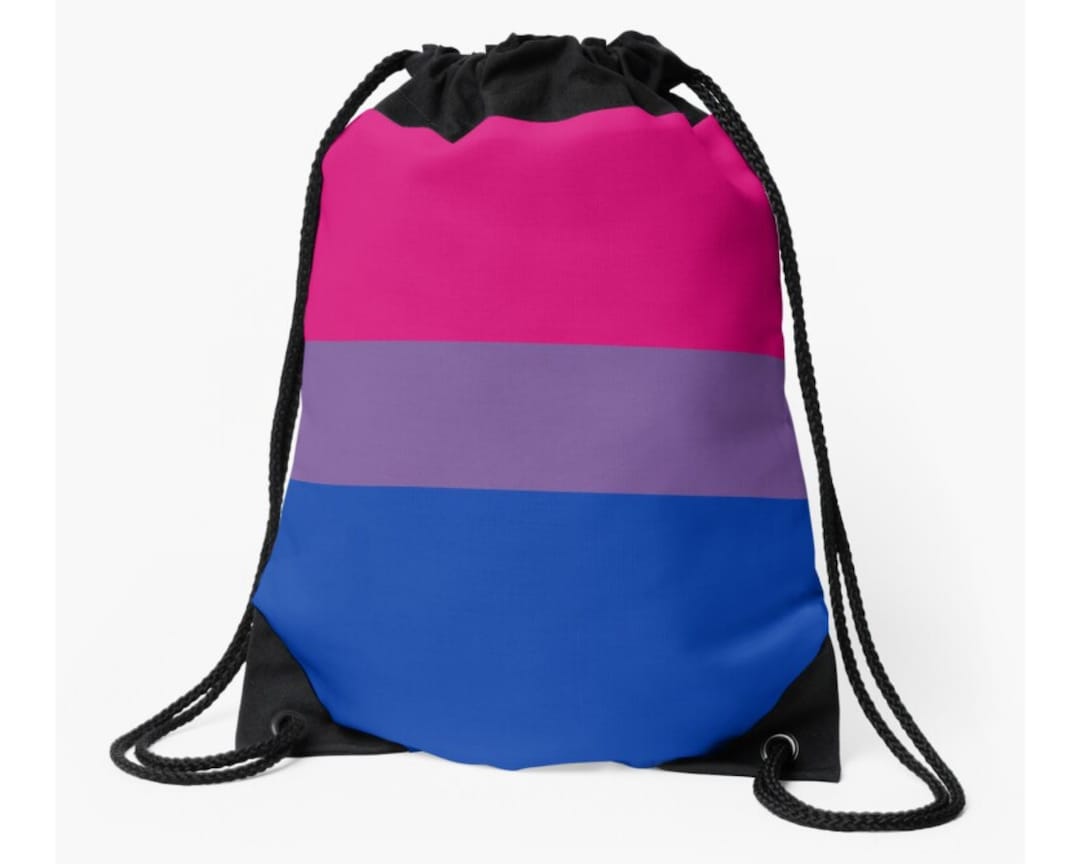 Bisexual Flag Drawstring Bag, Bi Pride Backpack, Bi Pride Flag Festival ...