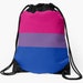 Bisexual Flag Drawstring Bag Bi Pride Backpack Bi Pride Flag - Etsy