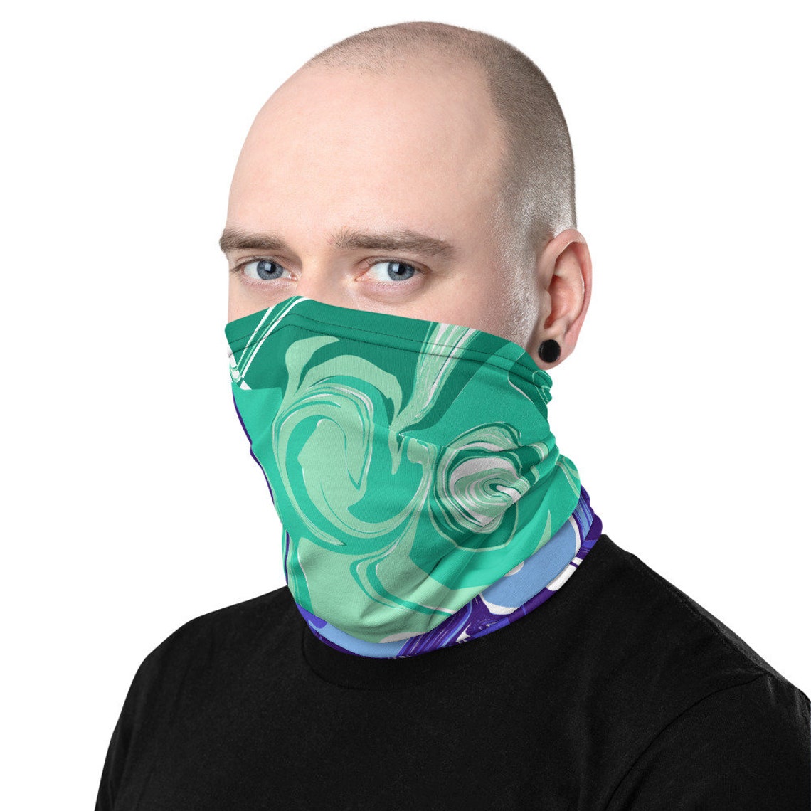 MLM Pride Neck Gaiter Blue Gay Flag Tube Scarf Male Pride | Etsy