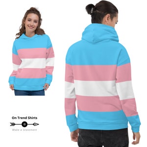 Transgender Flag Hoodie, Trans Pride Sweatshirt, Transgender Clothing ...