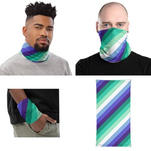 Gay Male Pride Tube Scarf, MLM Pride Scarf, Blue Gay Flag Neck Gaiter ...