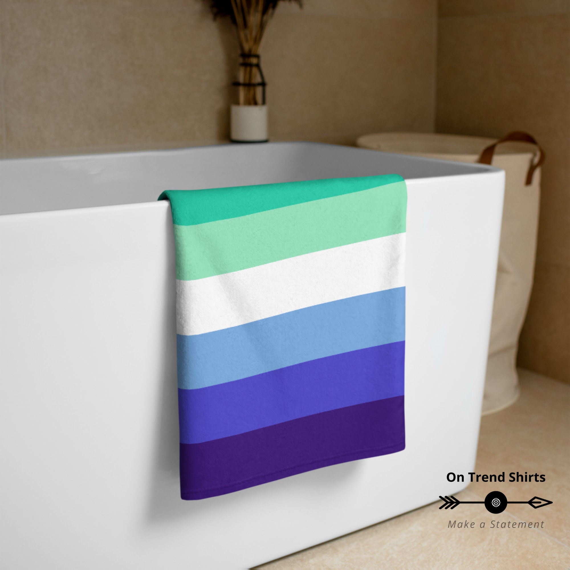 Mlm Pride Flag Beach Towel Gay Male Pride Towel Gay Male Etsy