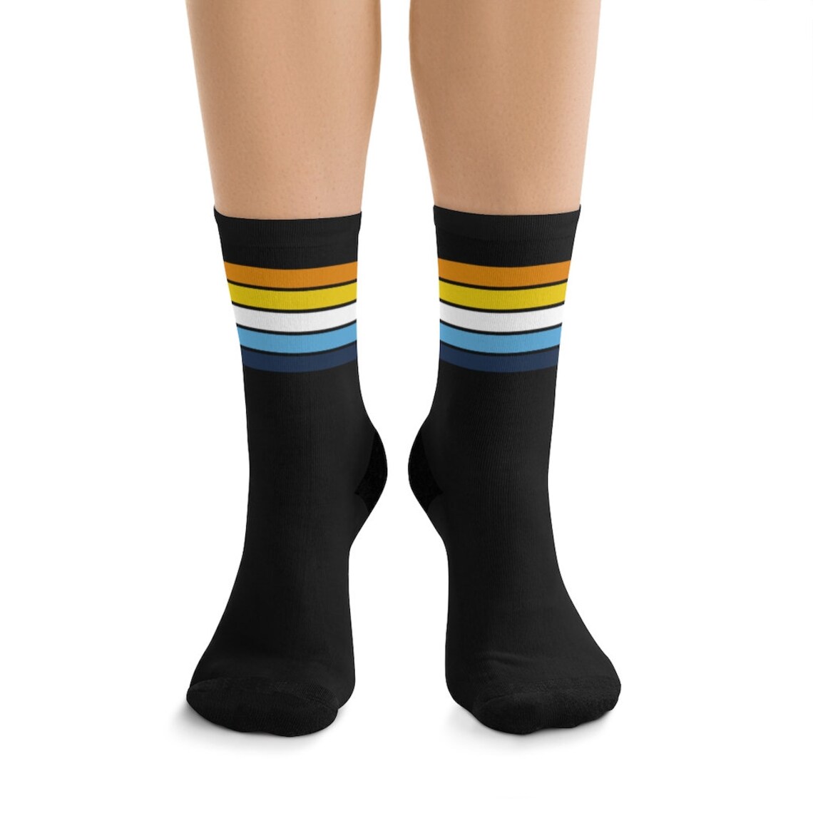 Black Aroace Flag Socks Subtle Aro Ace Pride Socks Striped - Etsy
