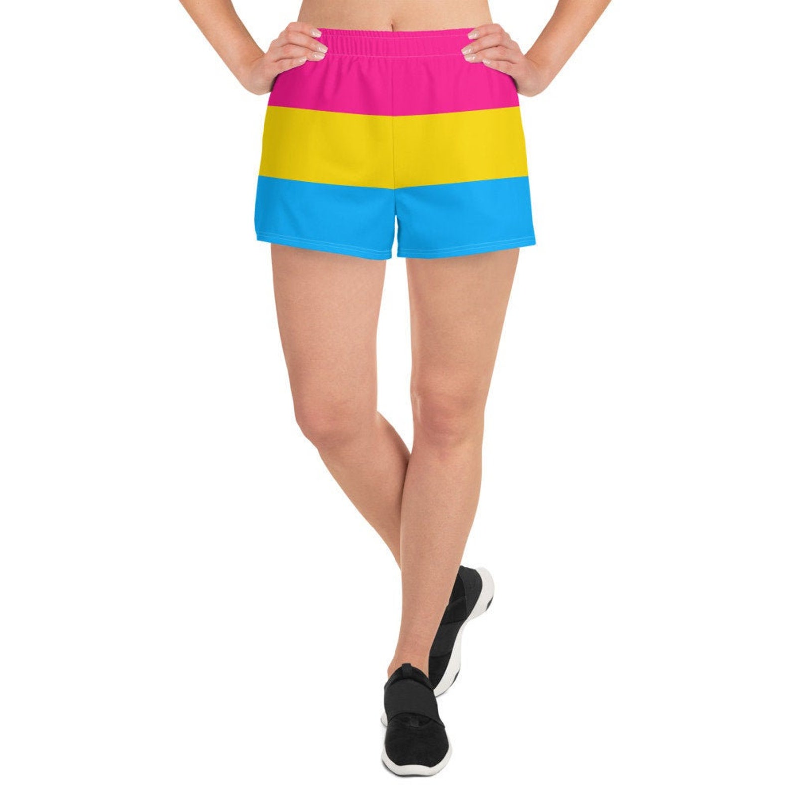 Pansexual Pride Shorts, Pan Flag Athletic Shorts With Pockets, Pan ...