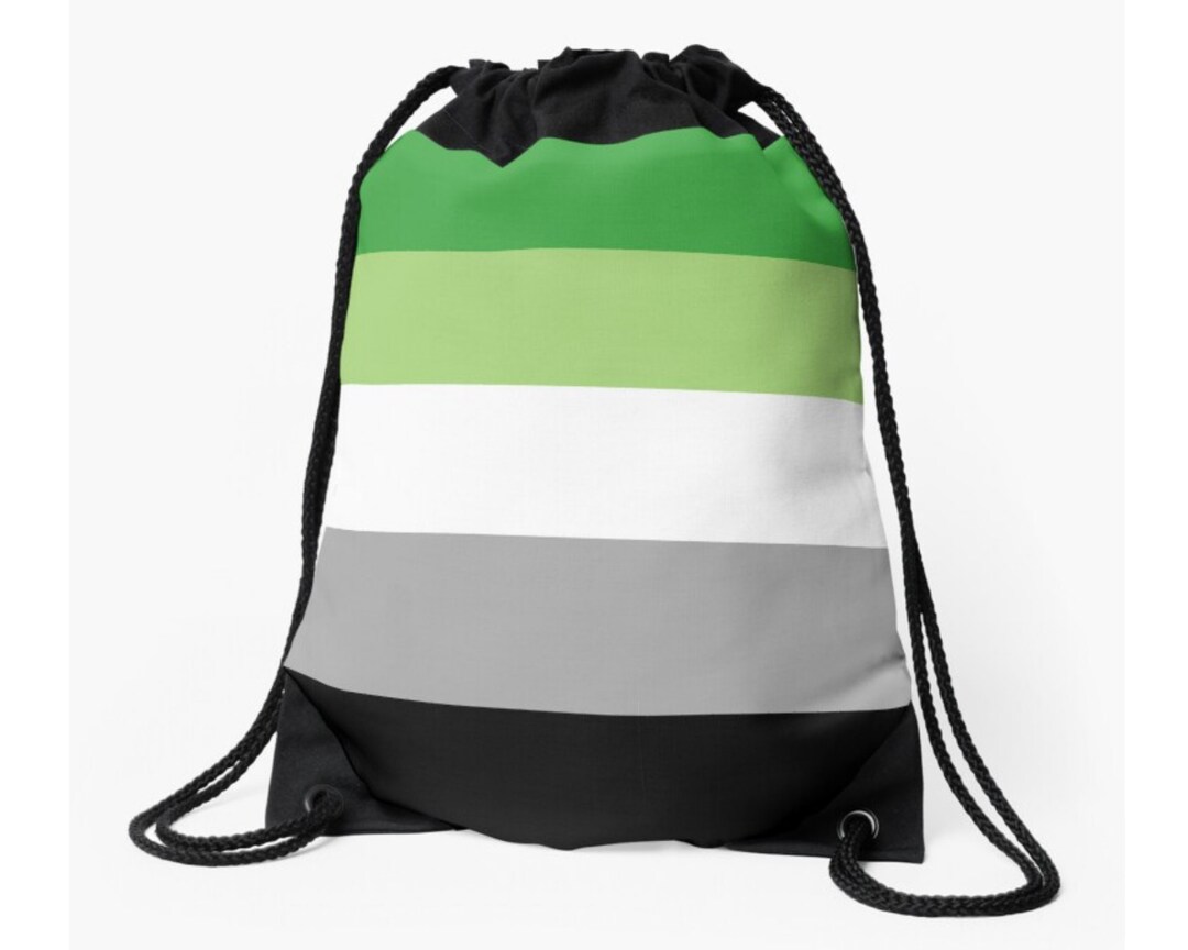 Aromantic Flag Drawstring Bag, Aromantic Backpack, Aromantic Pride Bag ...