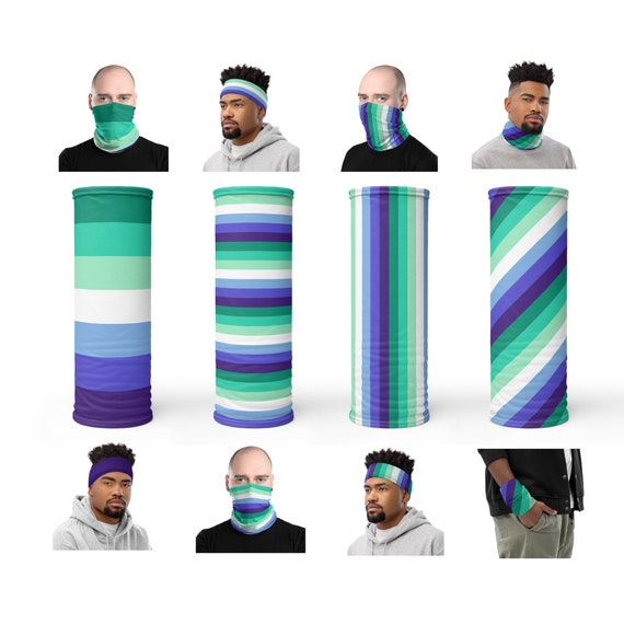 Gay Male Pride Tube Scarf MLM Pride Scarf Blue Gay Flag Neck - Etsy