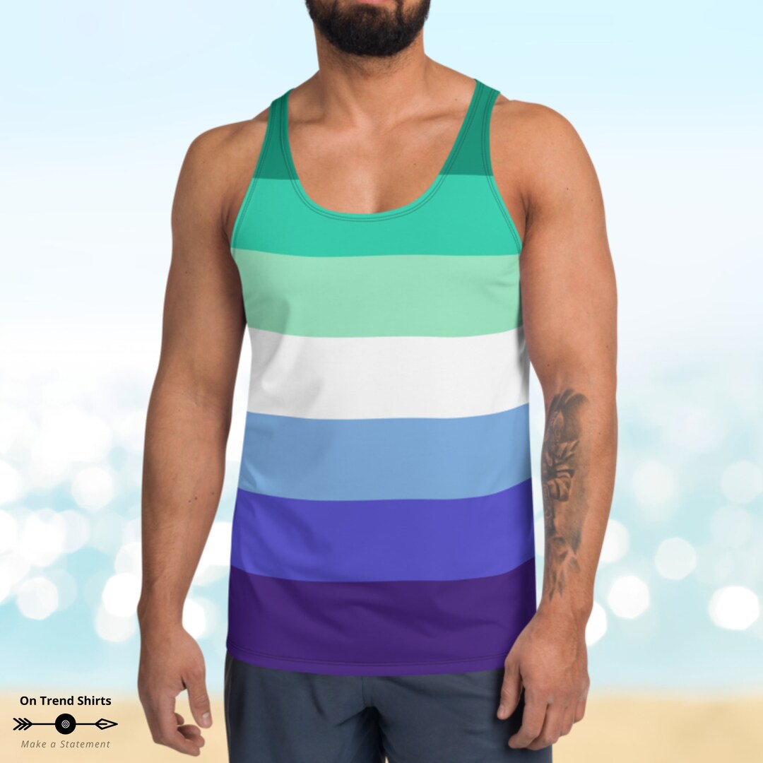 MLM Pride Flag Tank Top, MLM Pride March Wear, Gay Mlm Flag Pride ...