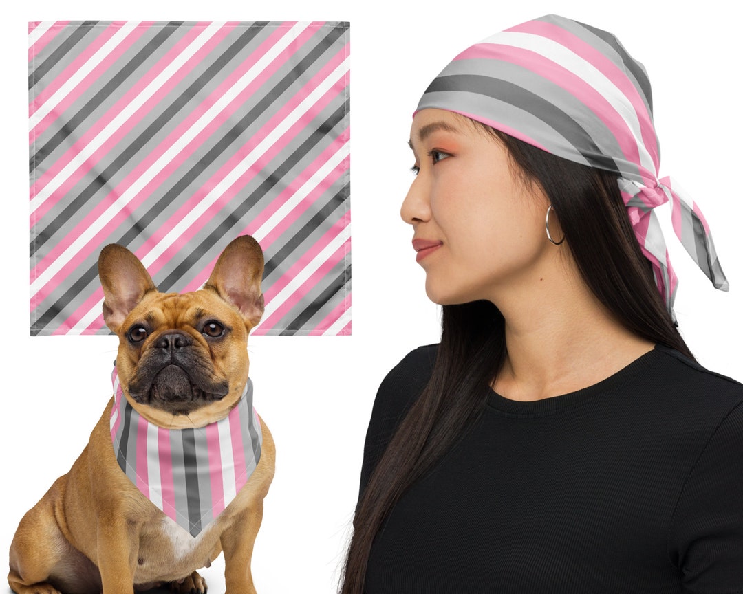 Square Demigirl Flag Bandana, Demigirl Pride Scarf, Demi Girl Pride Dog ...