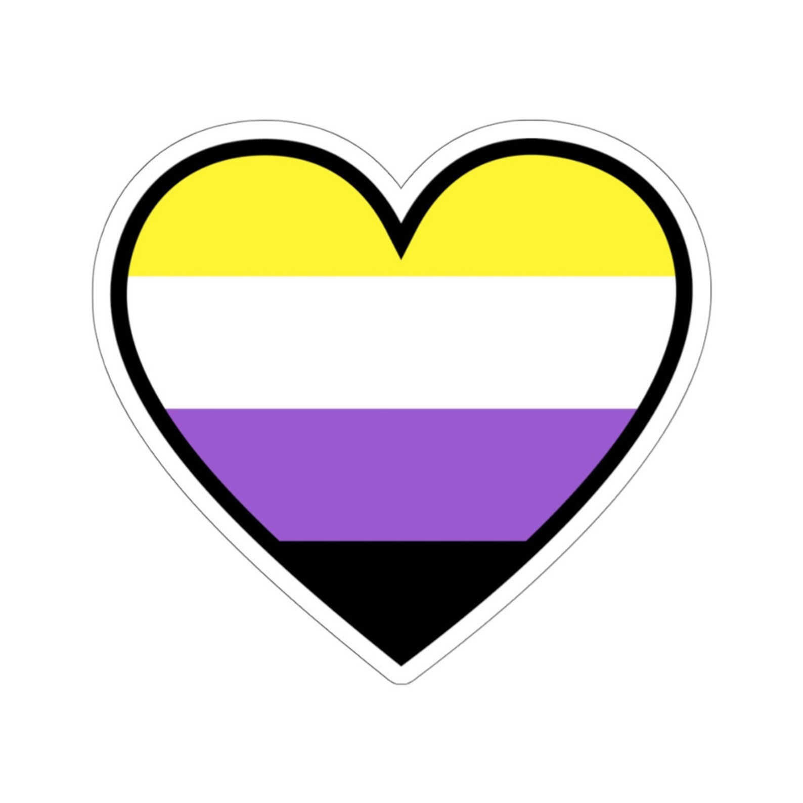 Nonbinary Sticker Non Binary Pride Stickers Nonbinary Flag - Etsy