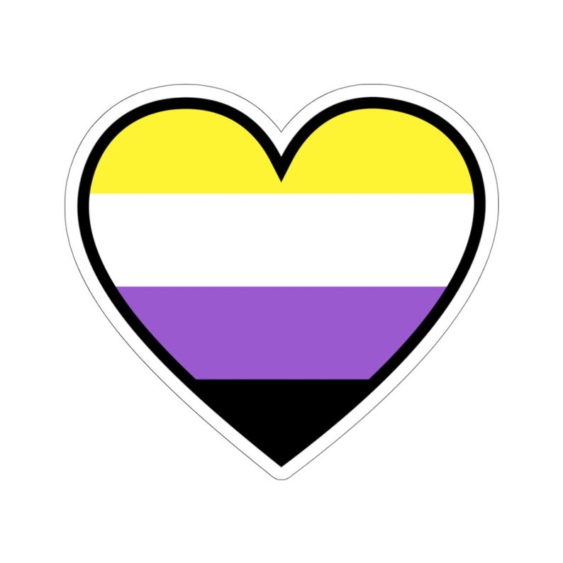 Nonbinary Sticker Non Binary Pride Stickers Nonbinary Flag - Etsy