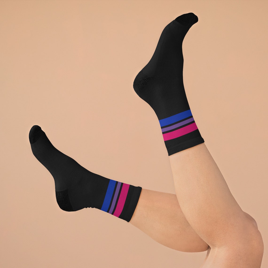 Bisexual Socks Striped Bi Pride Flag Socks LGBT Accessories - Etsy