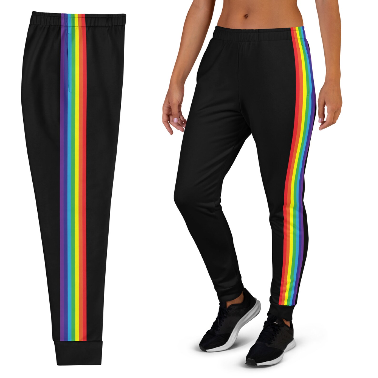 Striped Rainbow Pride Joggers Men & Women Rainbow Stripes - Etsy UK