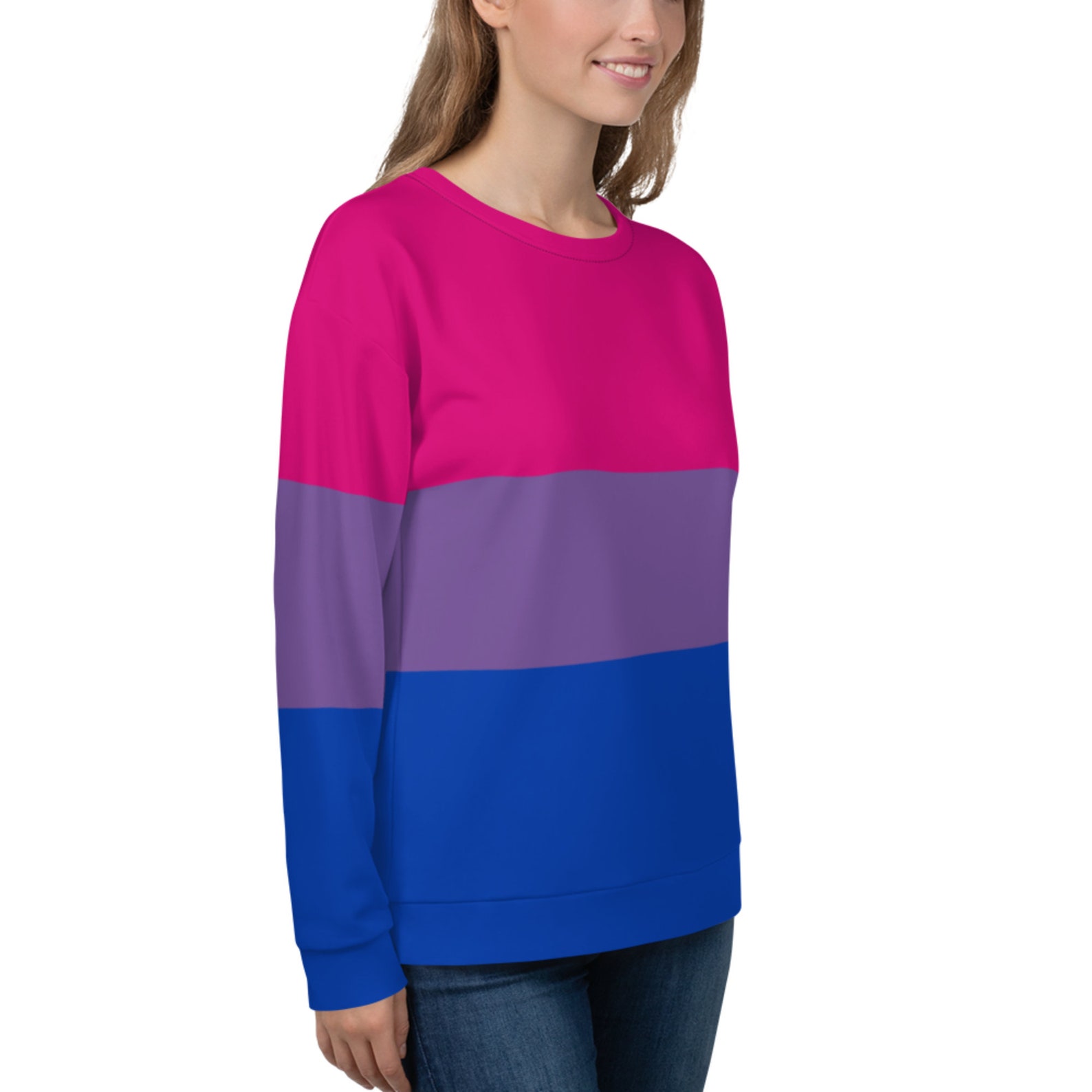 Bisexual Pride Flag Sweatshirt Bi Pride Sweater Bisexual | Etsy
