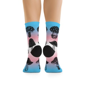 Transgender Mushroom Socks, One Size, Trans Socks, Transgender Socks ...