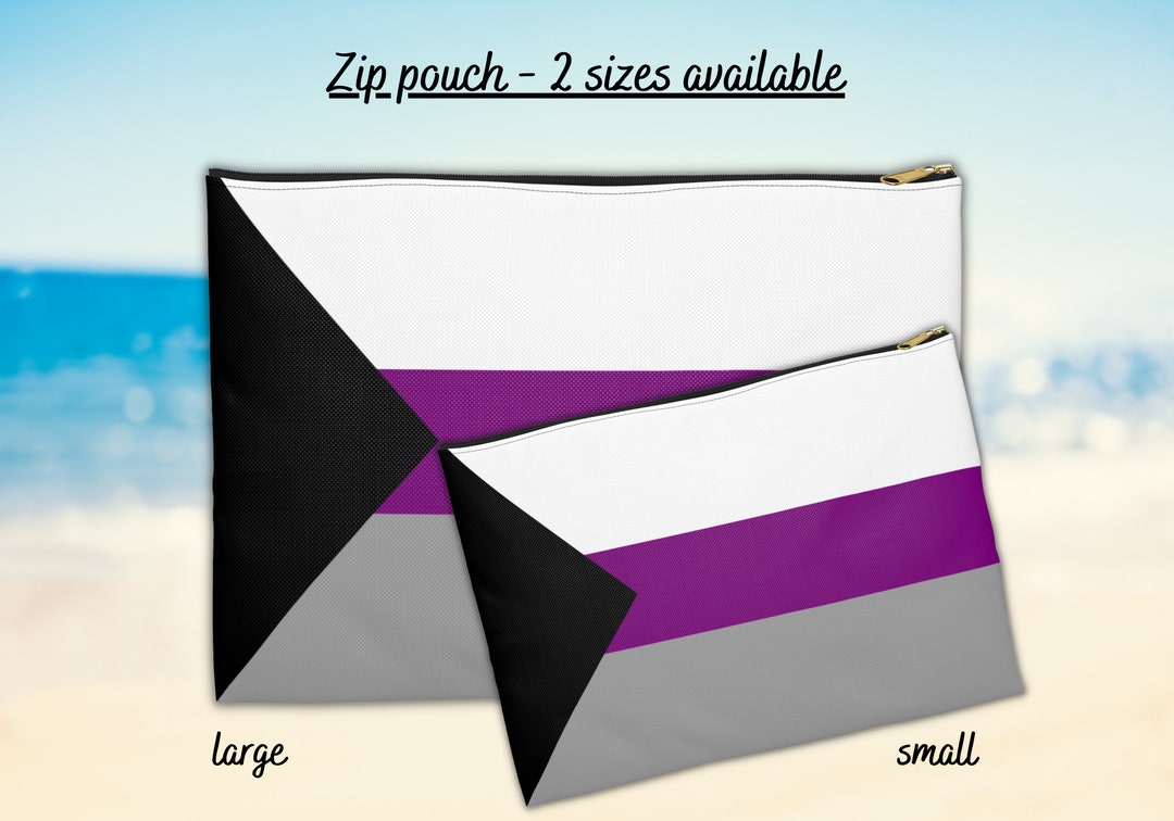 Demisexual Flag Zipper Pouch, Demi Pride Bag, Demisexual Pride Makeup ...