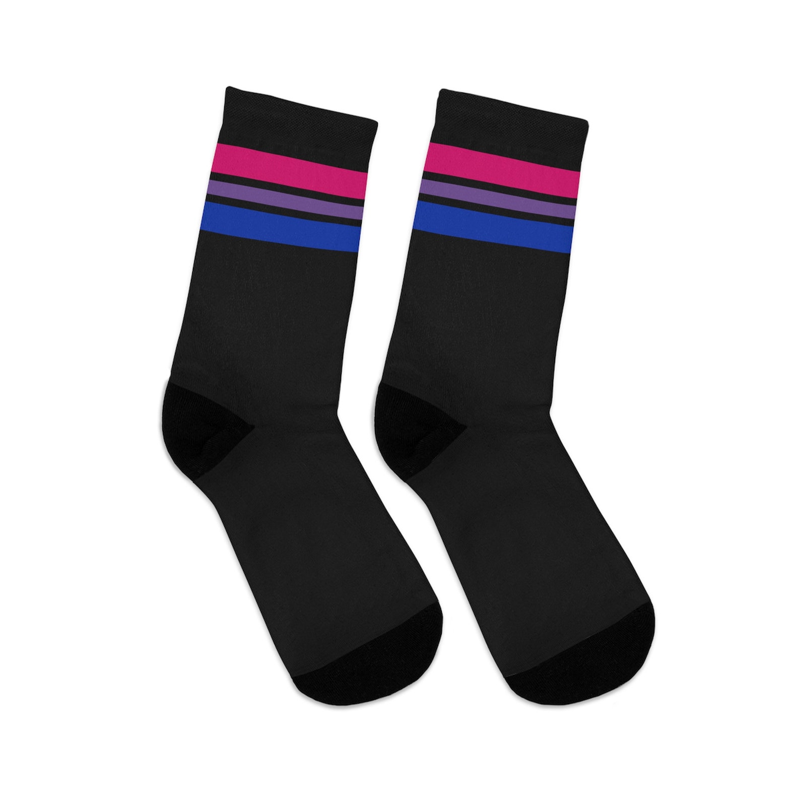 Bisexual Socks, Striped Bi Pride Flag Socks, LGBT Accessories, Unisex ...