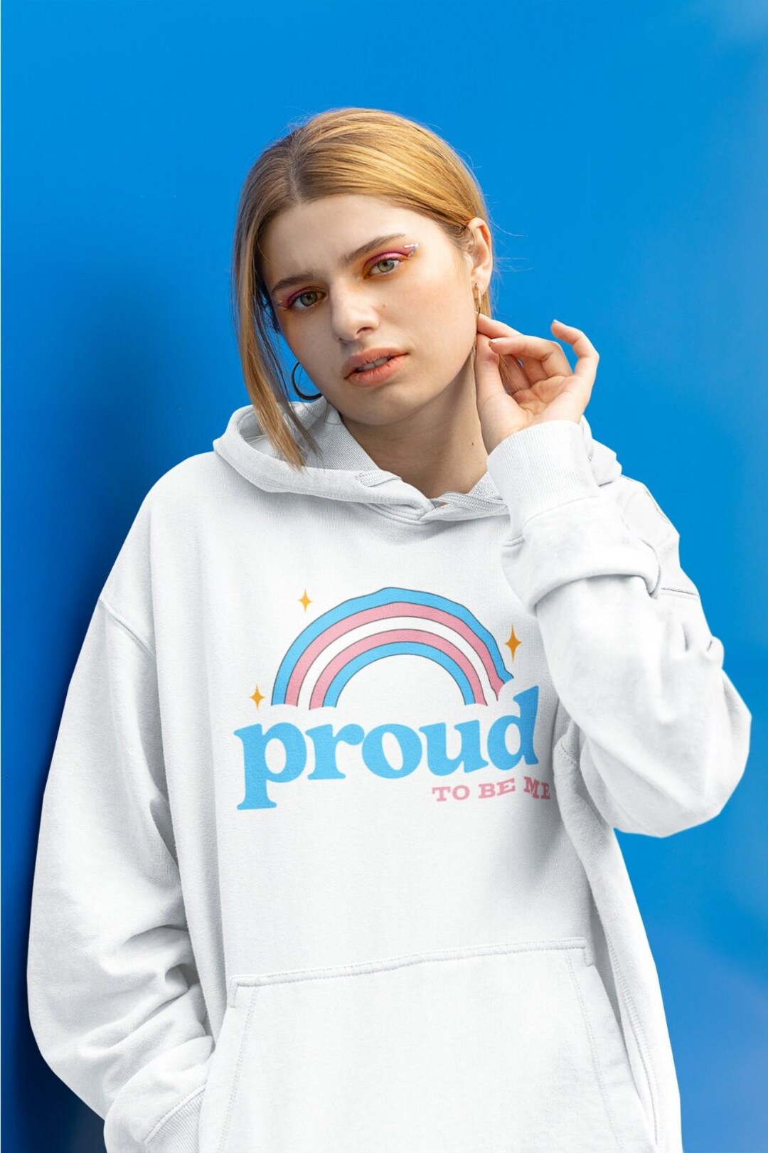 Proud to Be Me Trans Hoodie, Trans Flag Rainbow, Transgender Pride ...