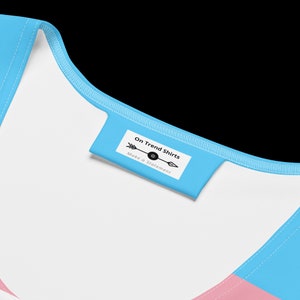 Transgender Flag Crop Top, Cropped Transgender Pride Tank Top, Trans ...