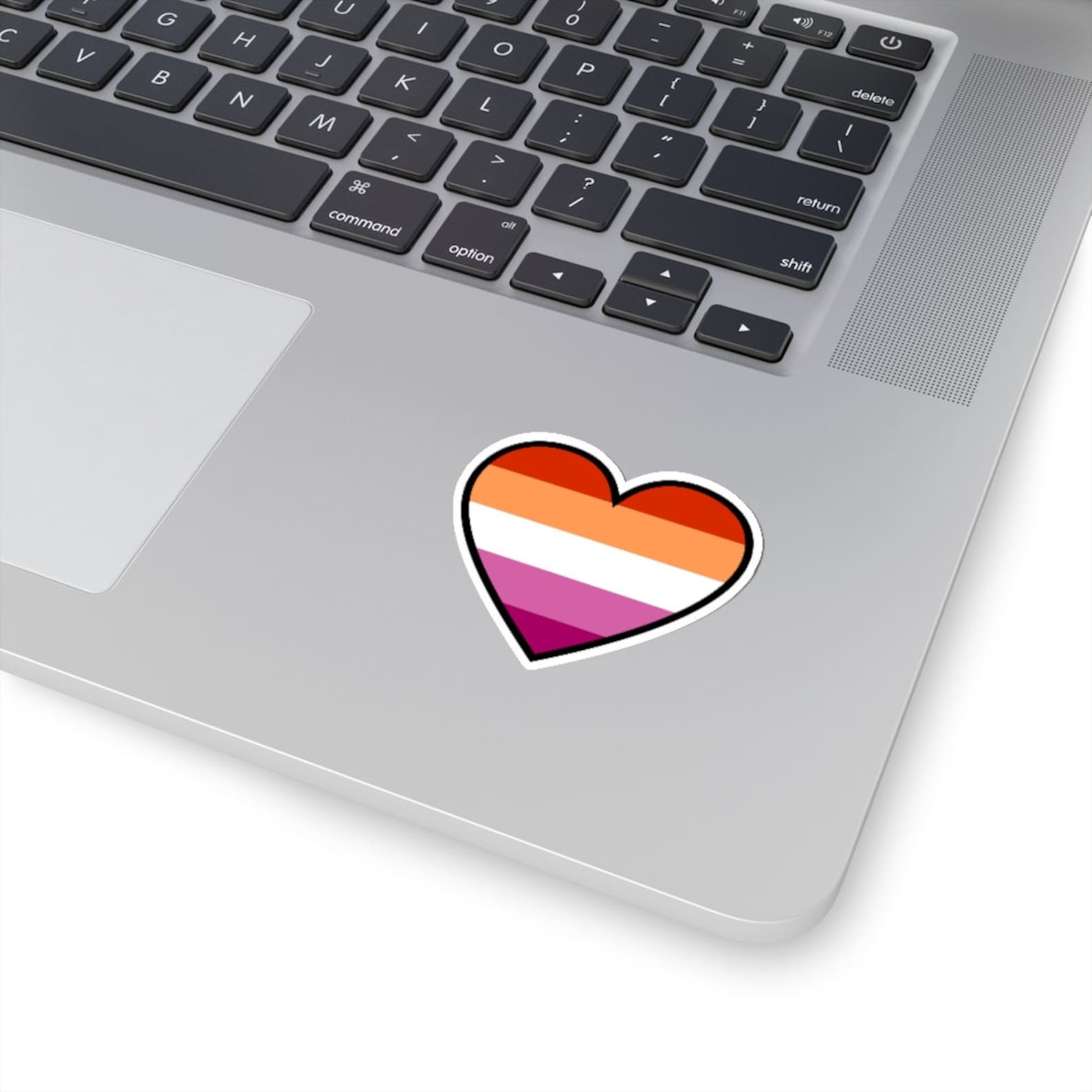 Community Lesbian Sticker, Lesbian Pride Sticker, Orange Lesbian Flag ...
